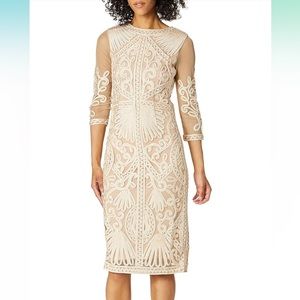 JS Collections | Dresses | Js Collection Women Embroidered Midi Sheath ...